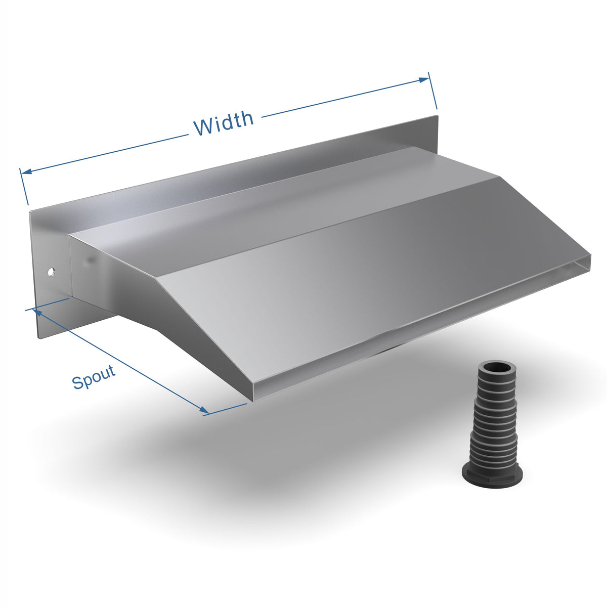 Angled Vertical Spout Waterfall – Water Blades